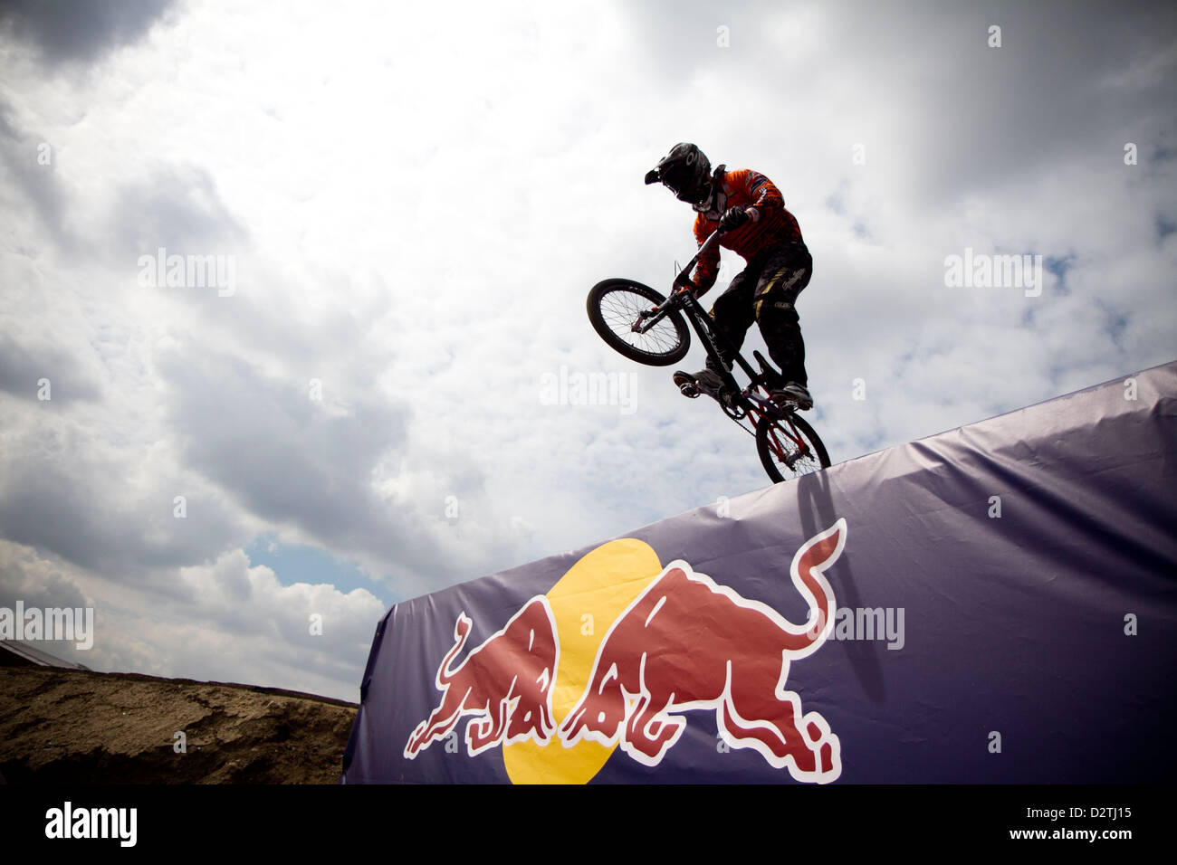 bmx track race at olypics park london Stock Photo - Alamy