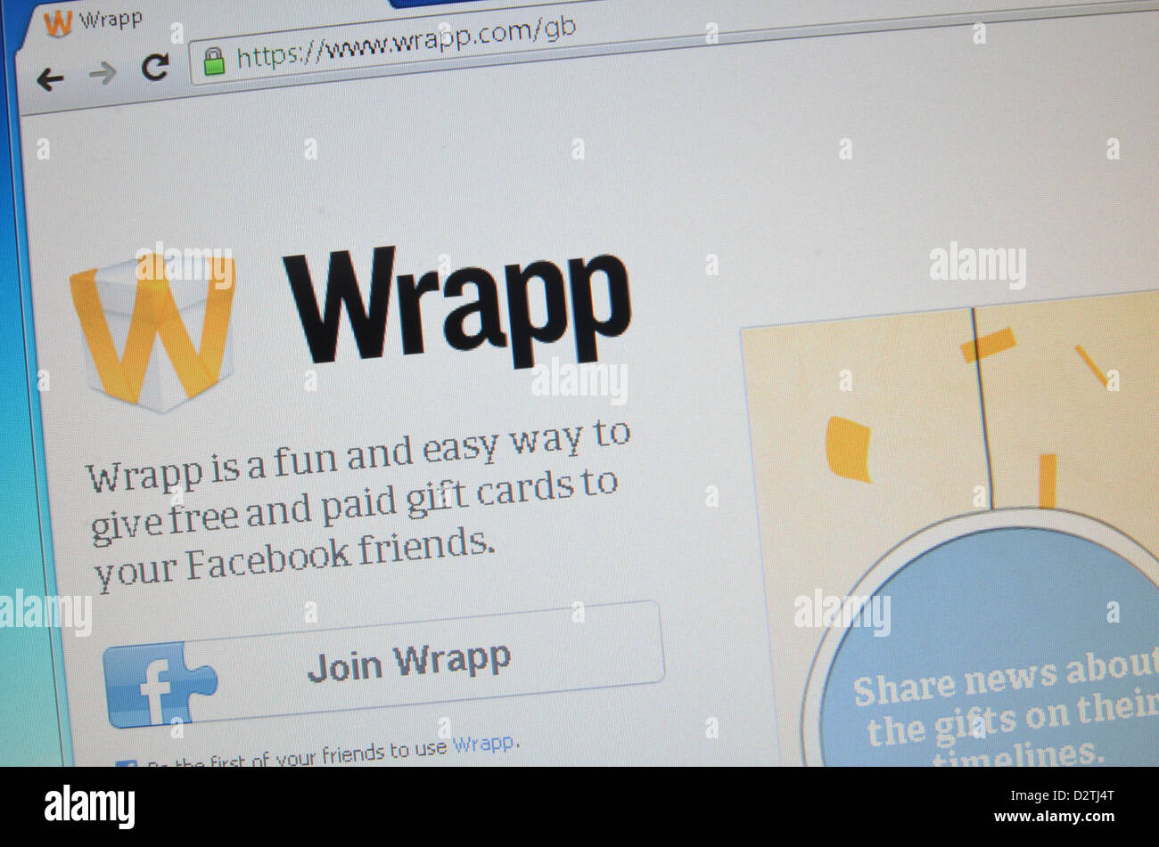 wrapp.com website screenshot Stock Photo - Alamy