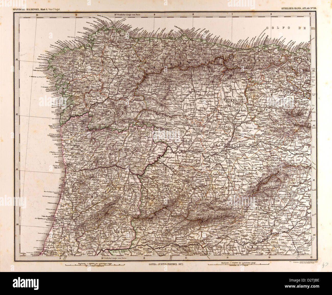 Spain map hi-res stock photography and images - Alamy