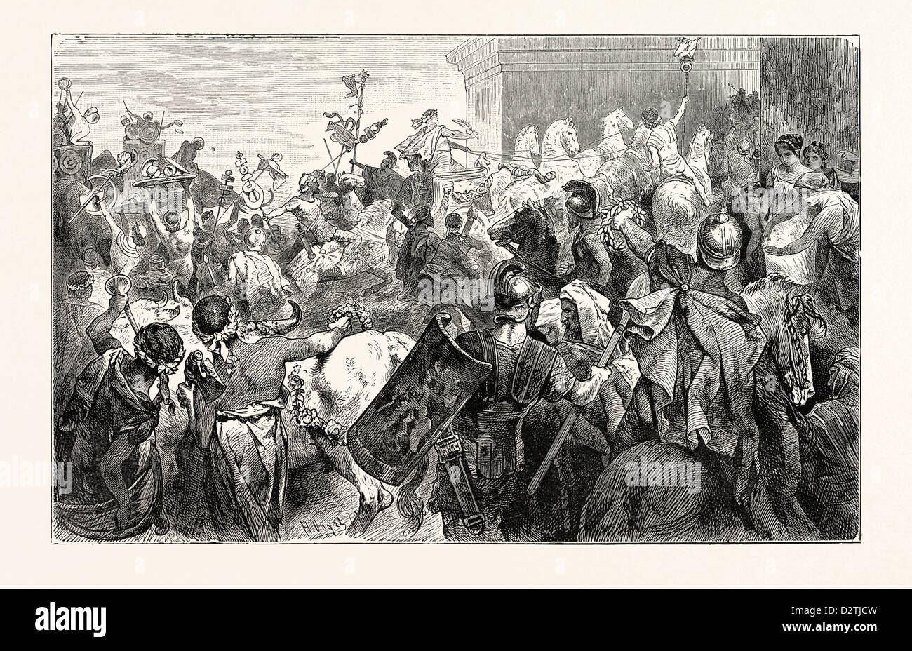 A GENERAL RETURNING IN TRIUMPH AFTER VICTORY Stock Photo - Alamy