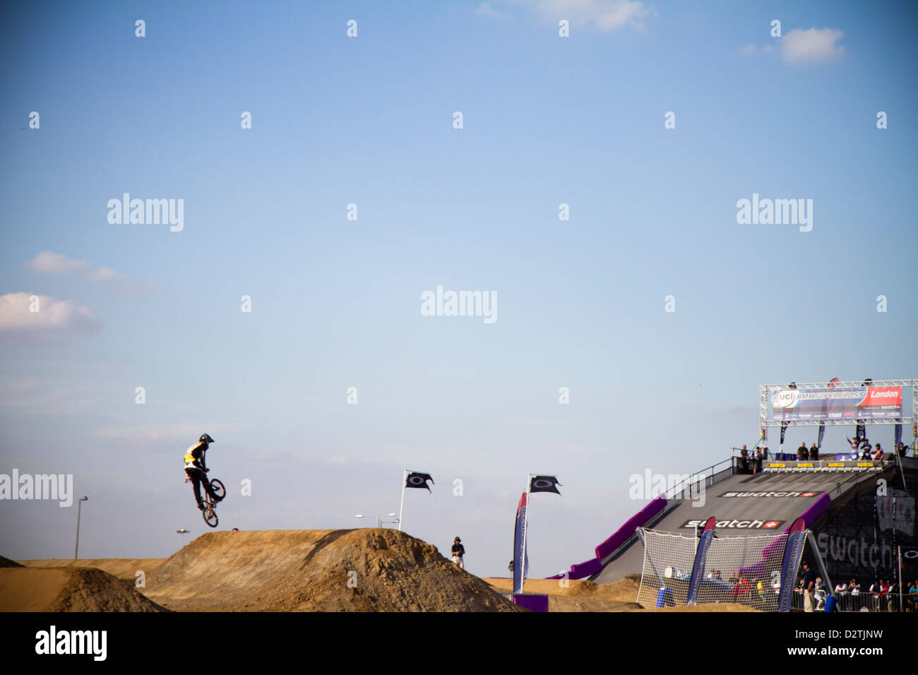 bmx track race at olypics park london Stock Photo - Alamy