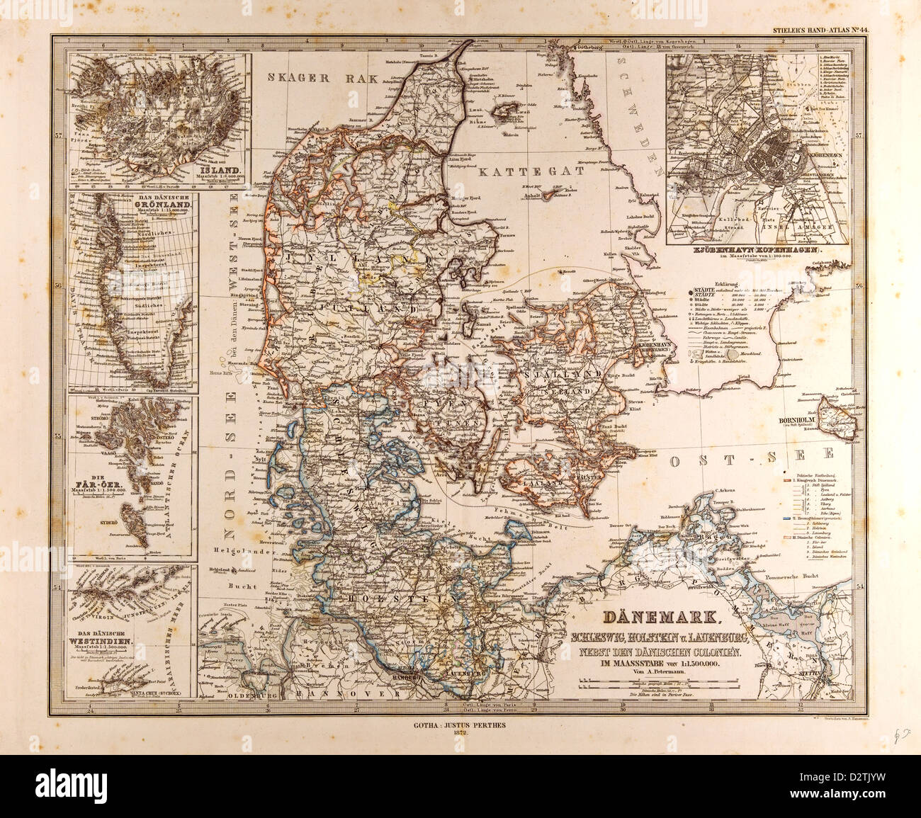 Danmark map hi-res stock photography and images - Alamy