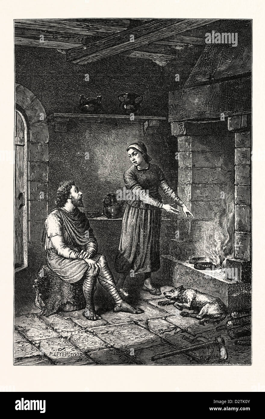 King alfred burning cakes in hi-res stock photography and images - Alamy