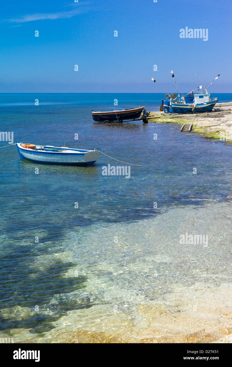 Italy, Sicily, Sampieri, the small fishermen harbor Stock Photo - Alamy