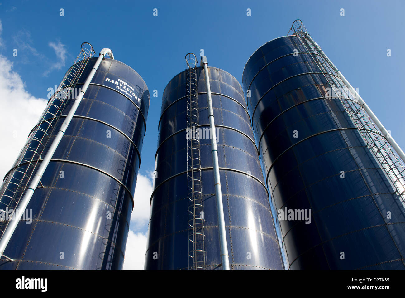 Silos on a farm Stock Photo - Alamy