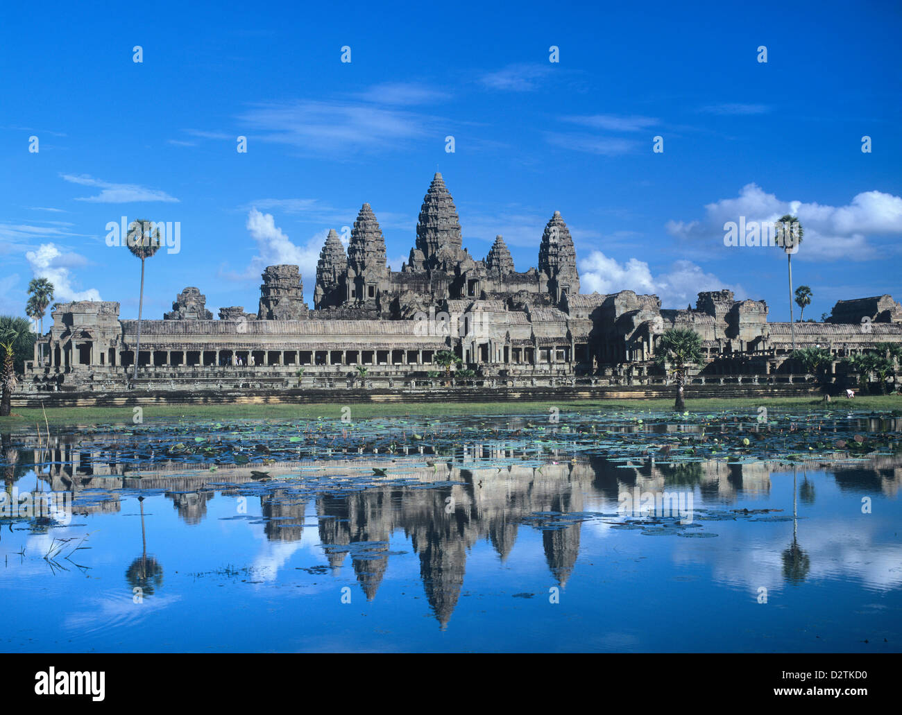 Cambodia, Angkor Wat, view of the 12th century Angkor Wat Temple Stock ...