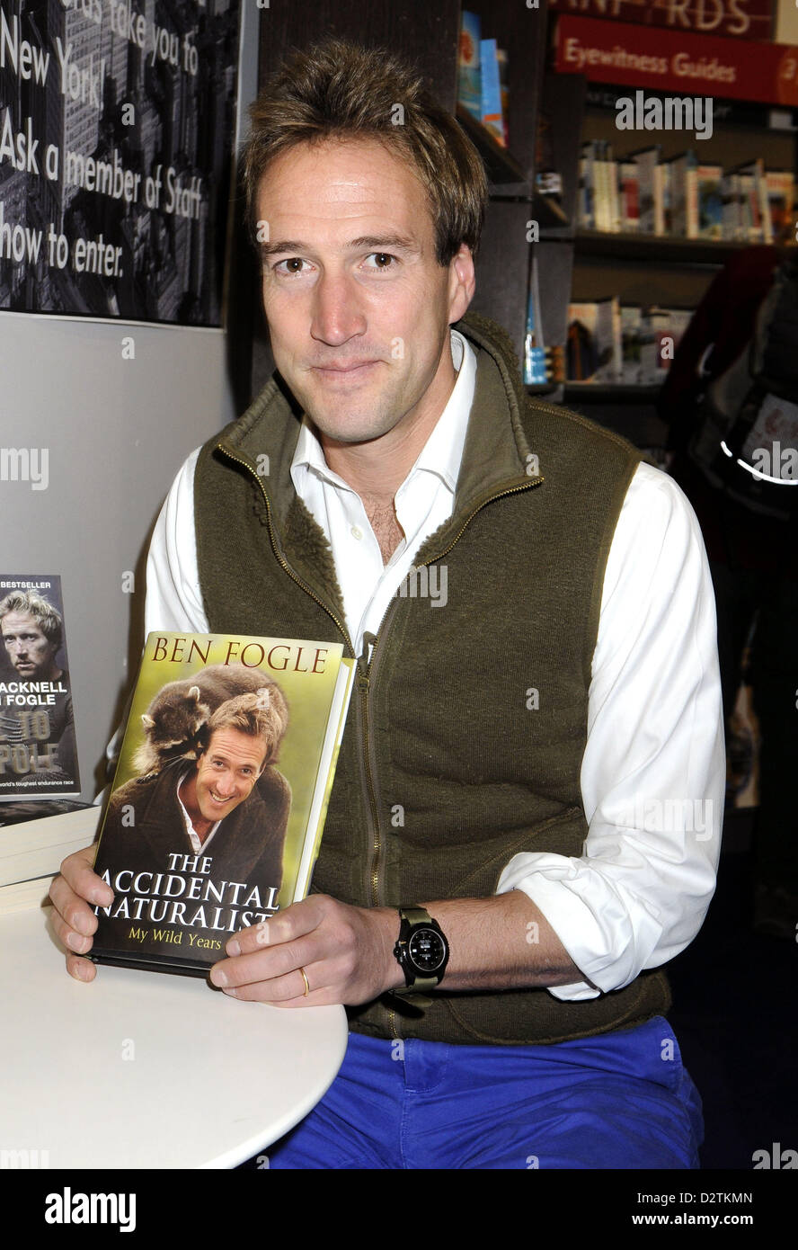 Ben Fogle at signing session at Stanfords bookstore, Destinations 2013 ...