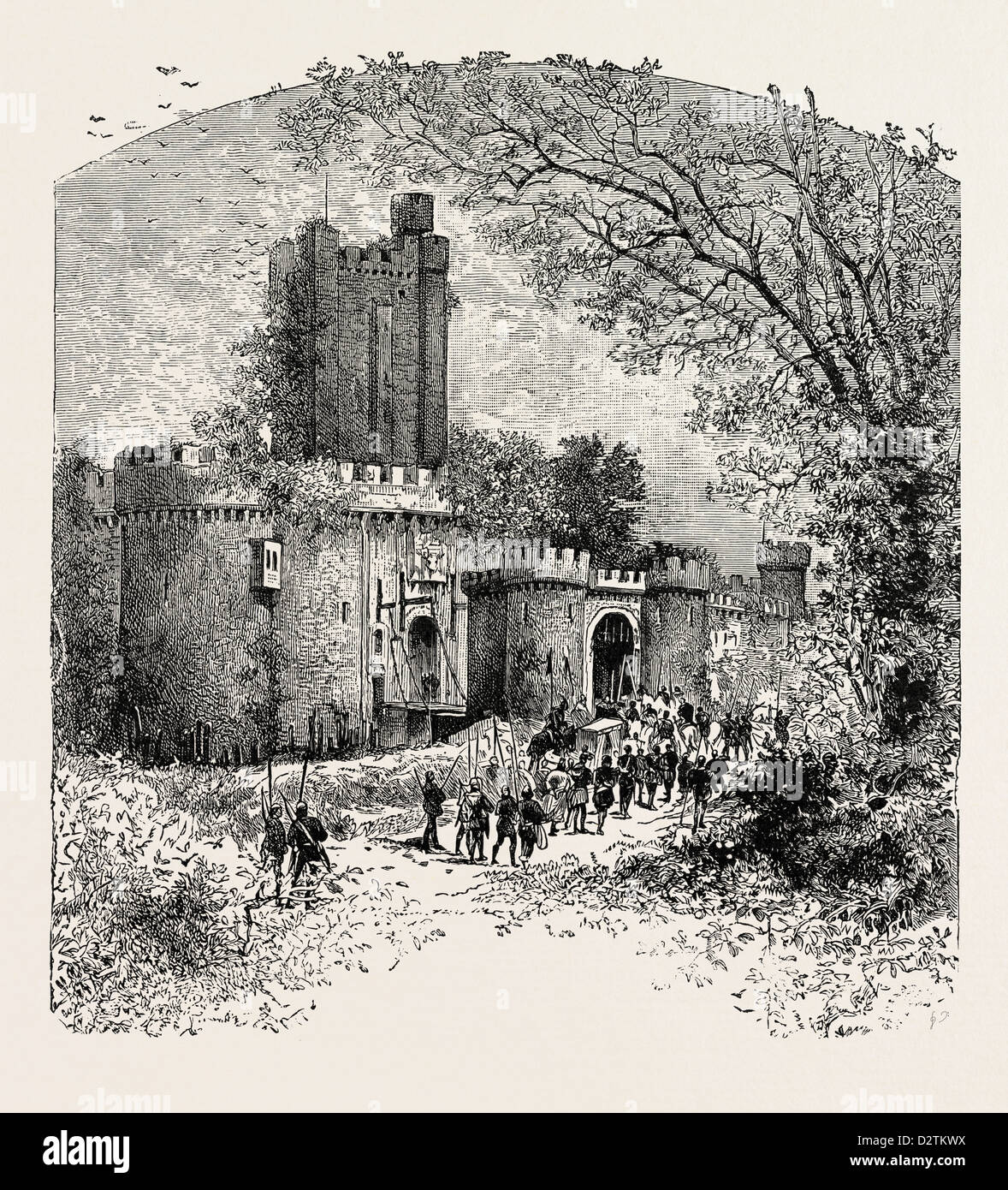 FEUDAL CASTLE IN THE ELEVENTH CENTURY Stock Photo - Alamy