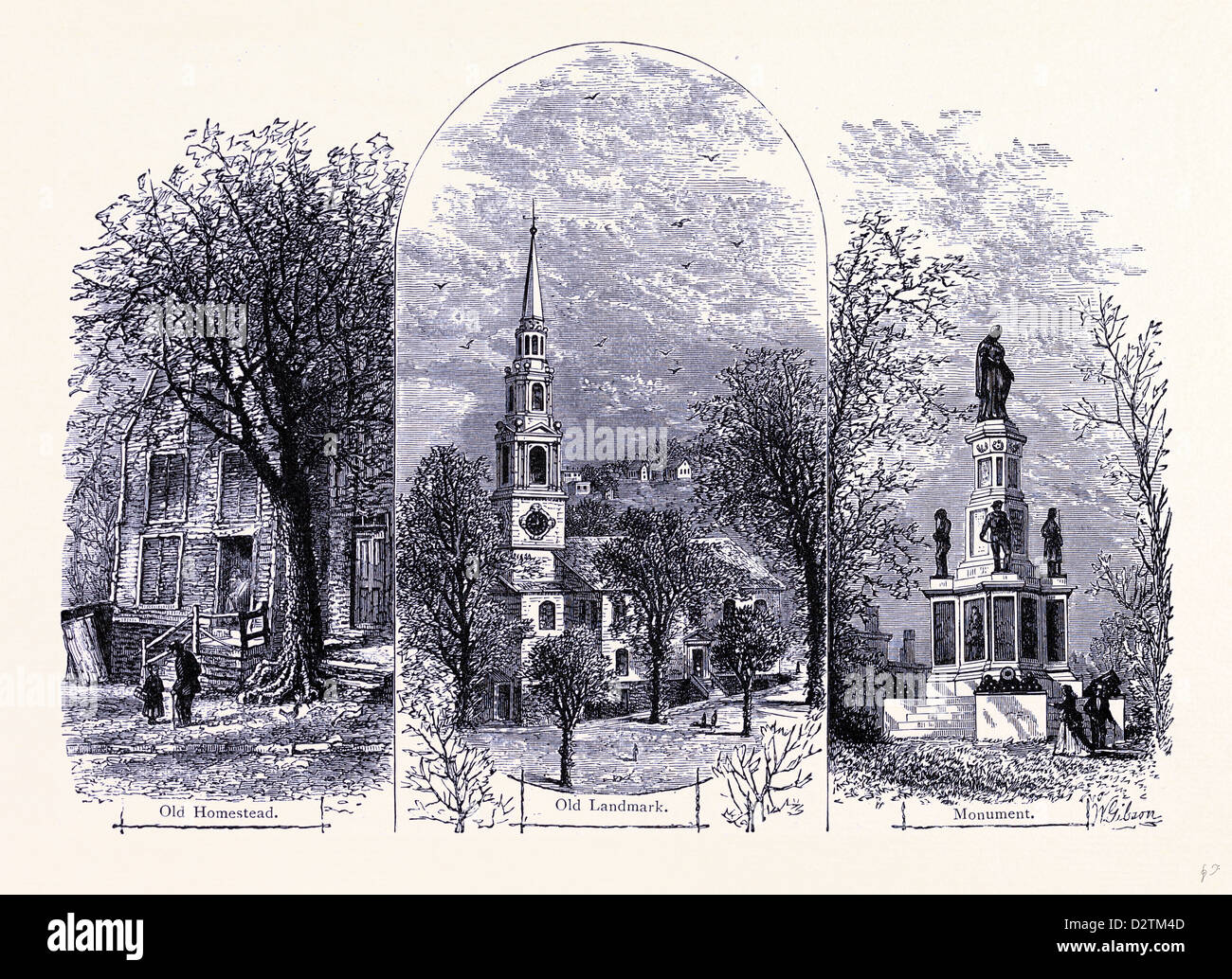 Providence: Old Homestead Old Landmark Monument United States of ...