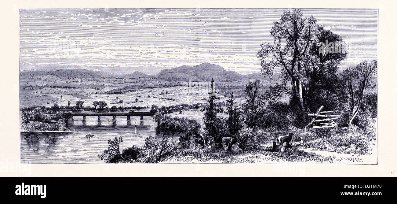 The valley of Connecticut seen from Rocky Mountain United States of ...