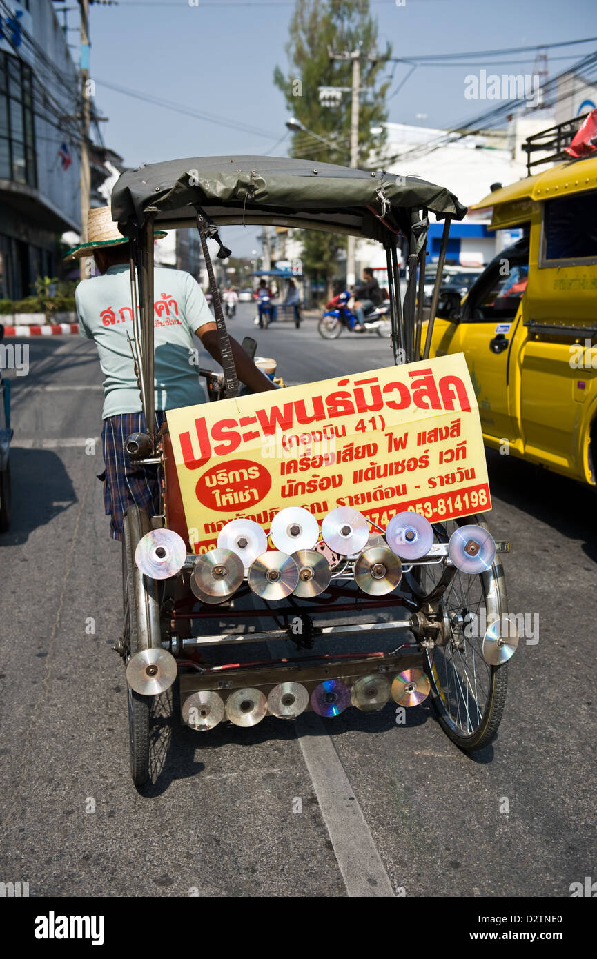 Chiang Mai, Thailand, a rickshaw with billboard Stock Photo - Alamy