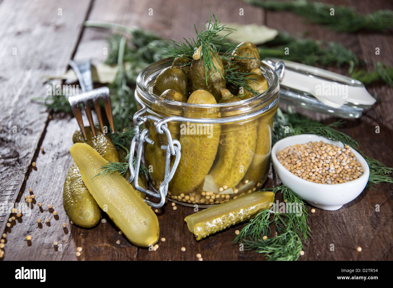 Jar of pickled gherkins hi-res stock photography and images - Alamy