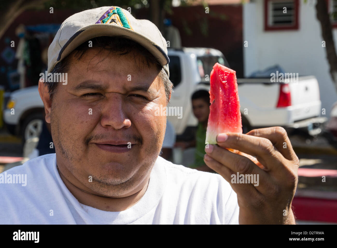 watermelon seller Bucerias Nayarit Mexico Stock Photo - Alamy
