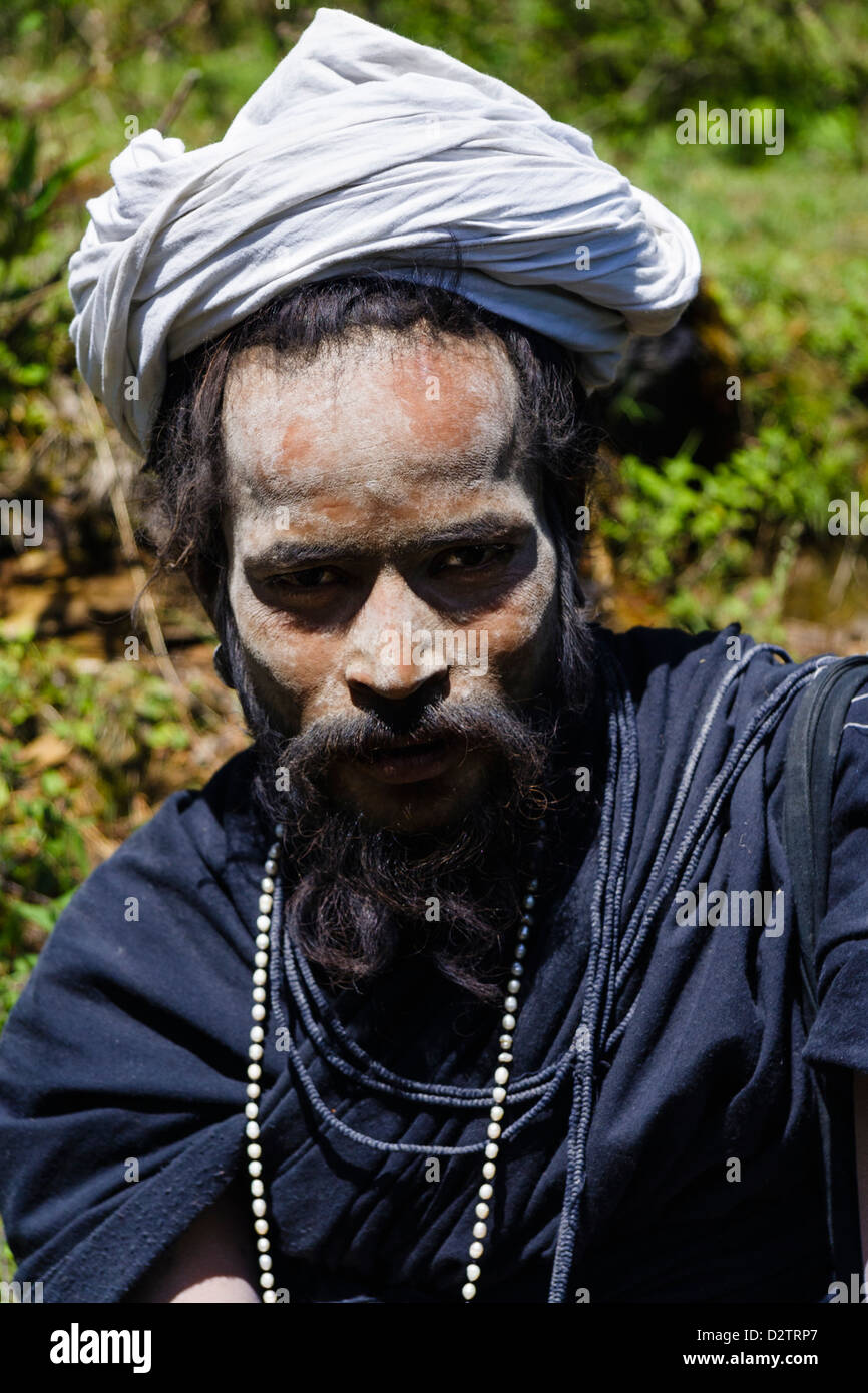 Sadhu in the forest outside Malana. Himachal Pradesh, India Stock Photo ...