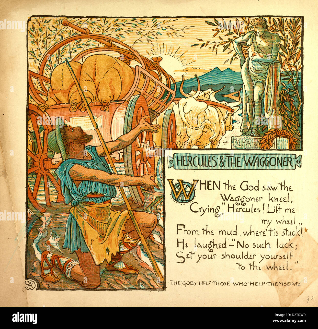 HERCULES AND THE WAGGONER Stock Photo - Alamy