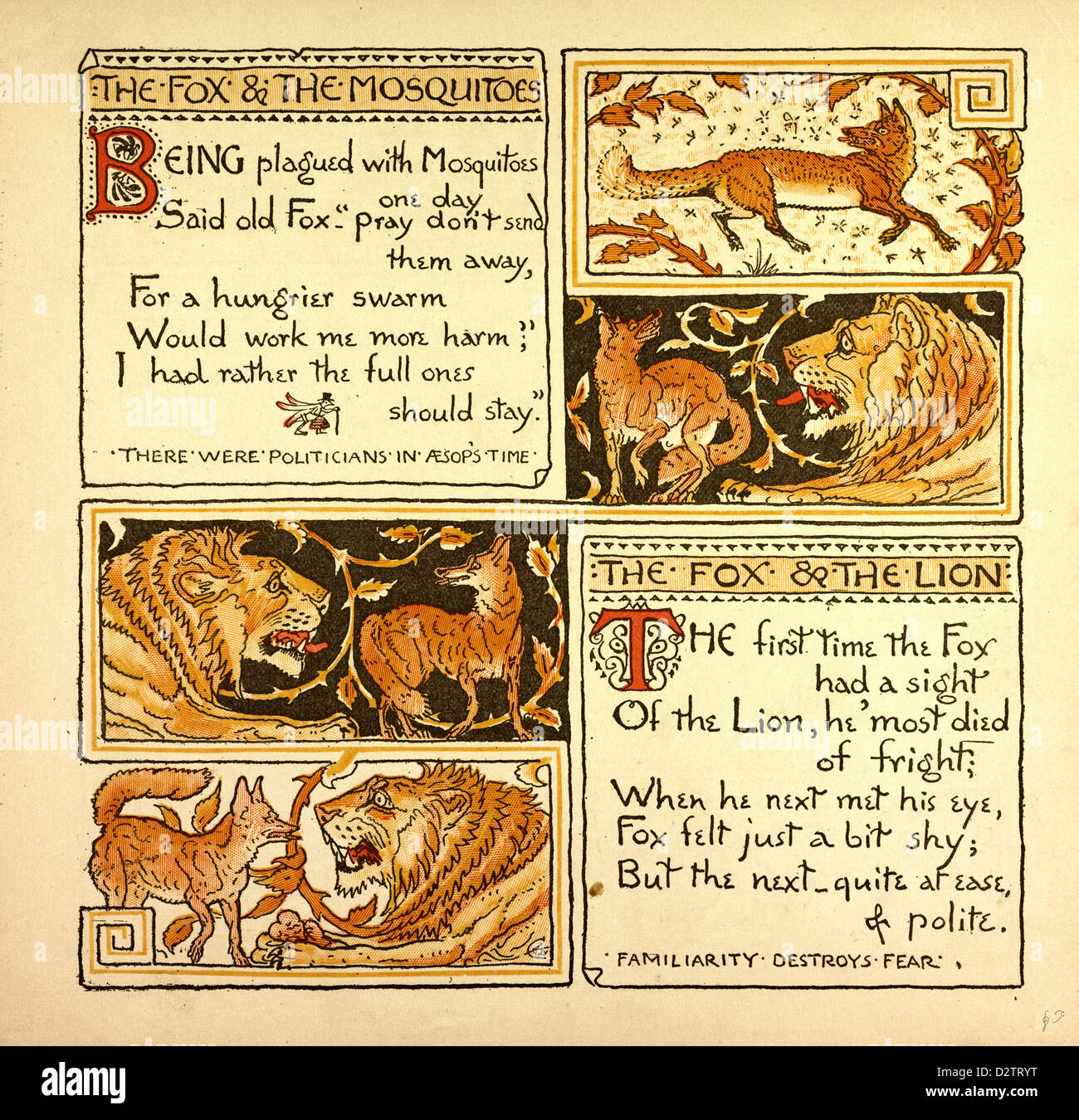 Fox and the lion hi-res stock photography and images - Alamy