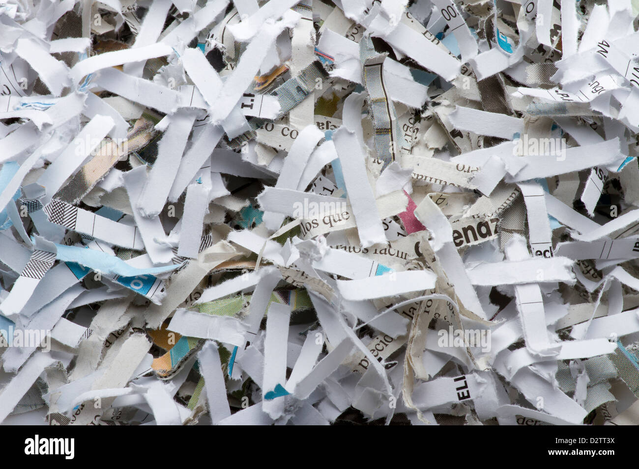 Pile of shredded paper Stock Photo - Alamy