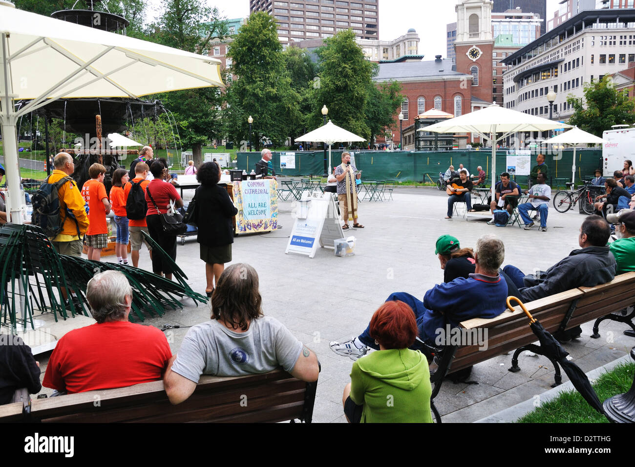 Preacher outdoor church service hi-res stock photography and images - Alamy