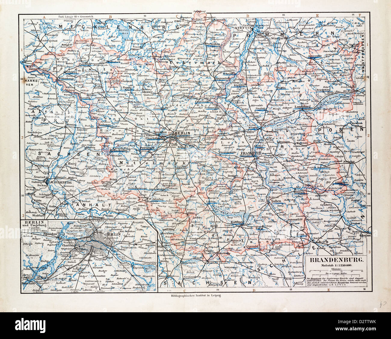 Map brandenburg hi-res stock photography and images - Alamy
