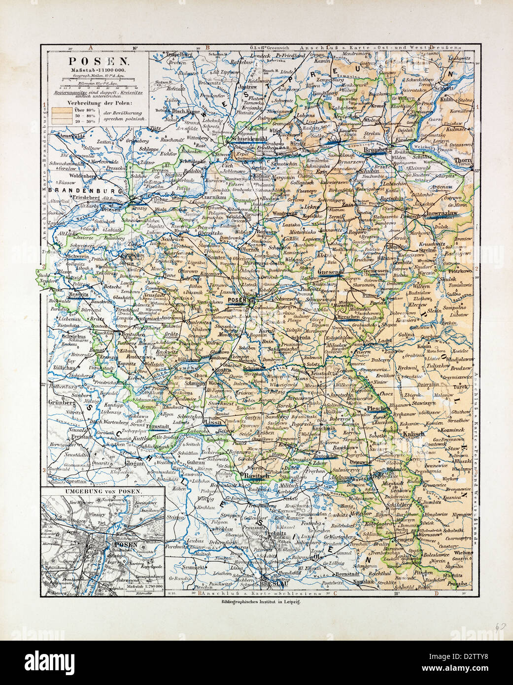 Posen map hi-res stock photography and images - Alamy