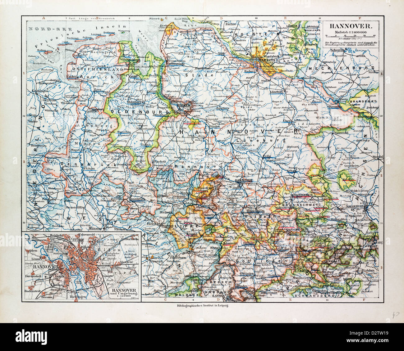 Map Of Hannover High Resolution Stock Photography and Images - Alamy