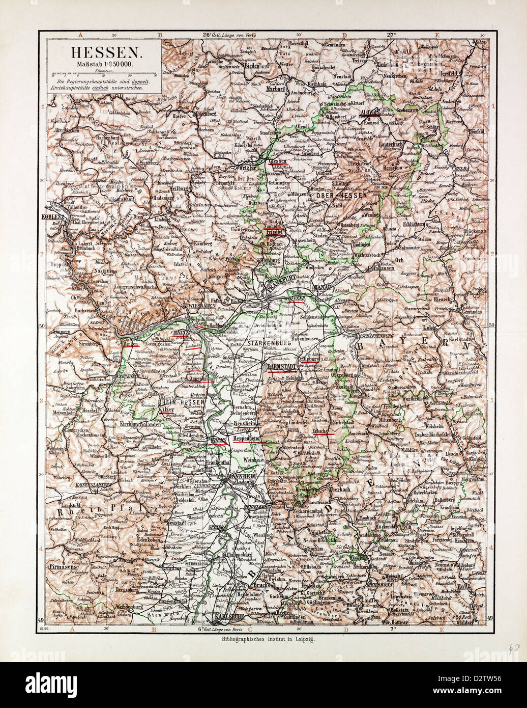 Hessen map hi-res stock photography and images - Alamy