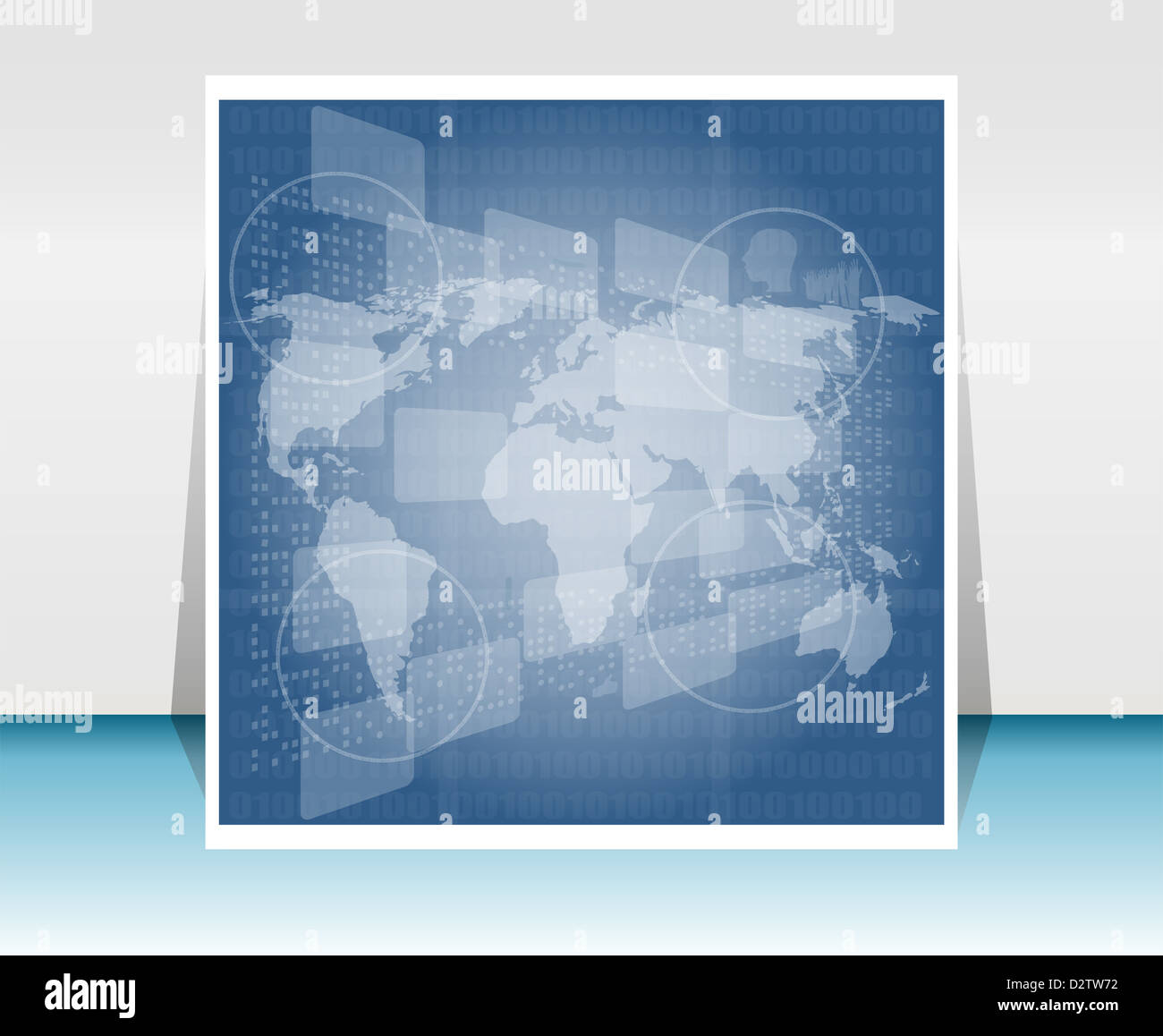 touch screen interface on paper flyer or cover Stock Photo - Alamy