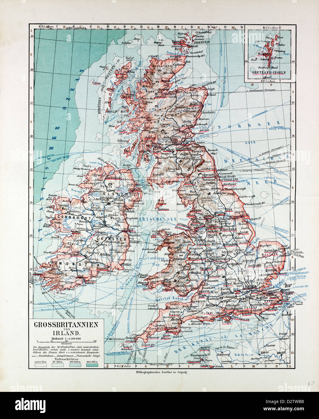 Map of britain hi-res stock photography and images - Alamy