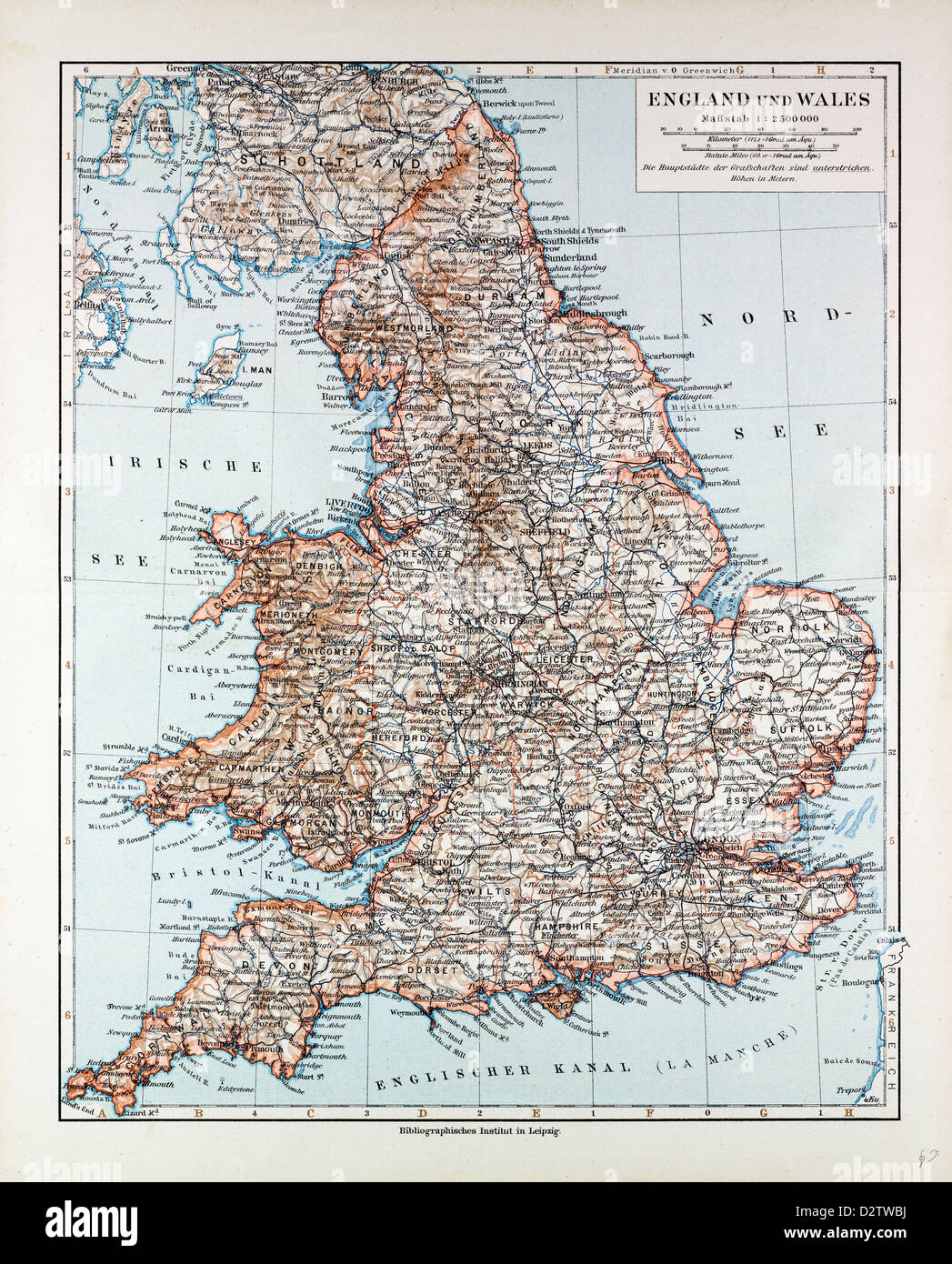 Map of england and wales hi-res stock photography and images - Alamy