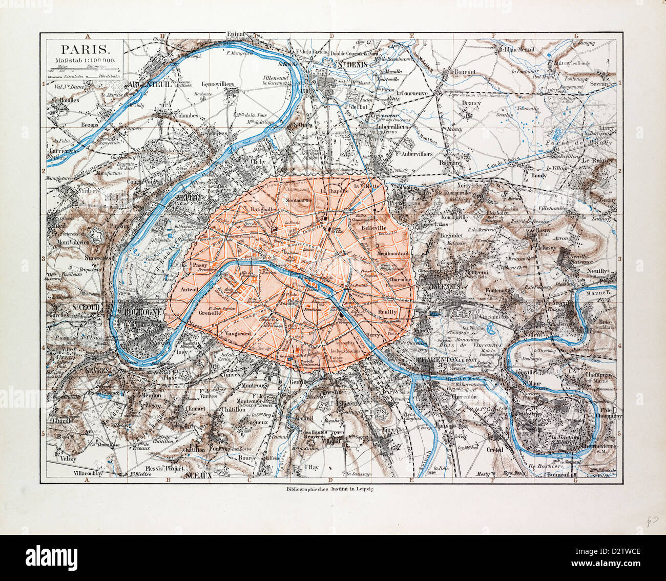 Paris map hi-res stock photography and images - Alamy