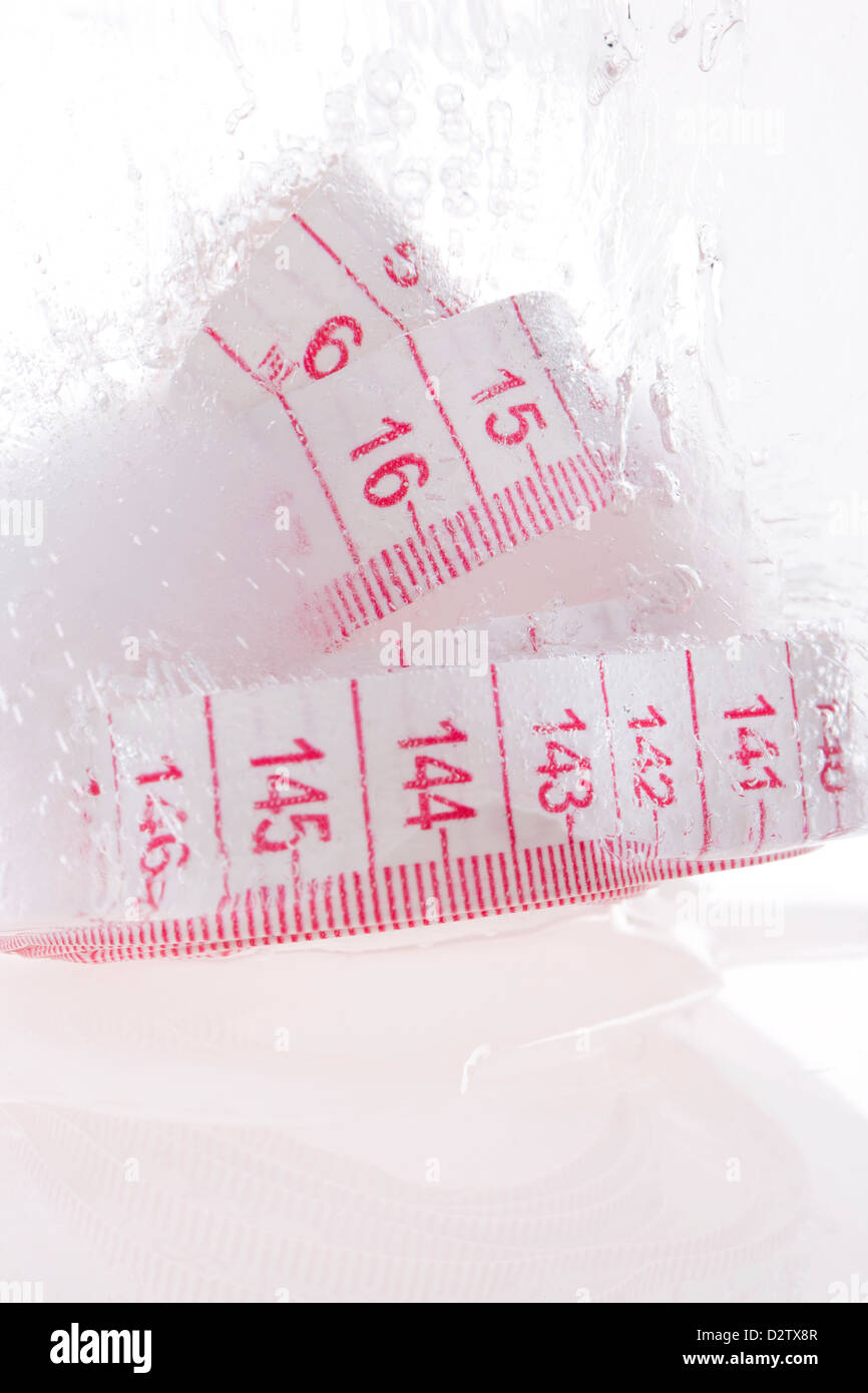 Ice and tape measure Stock Photo - Alamy