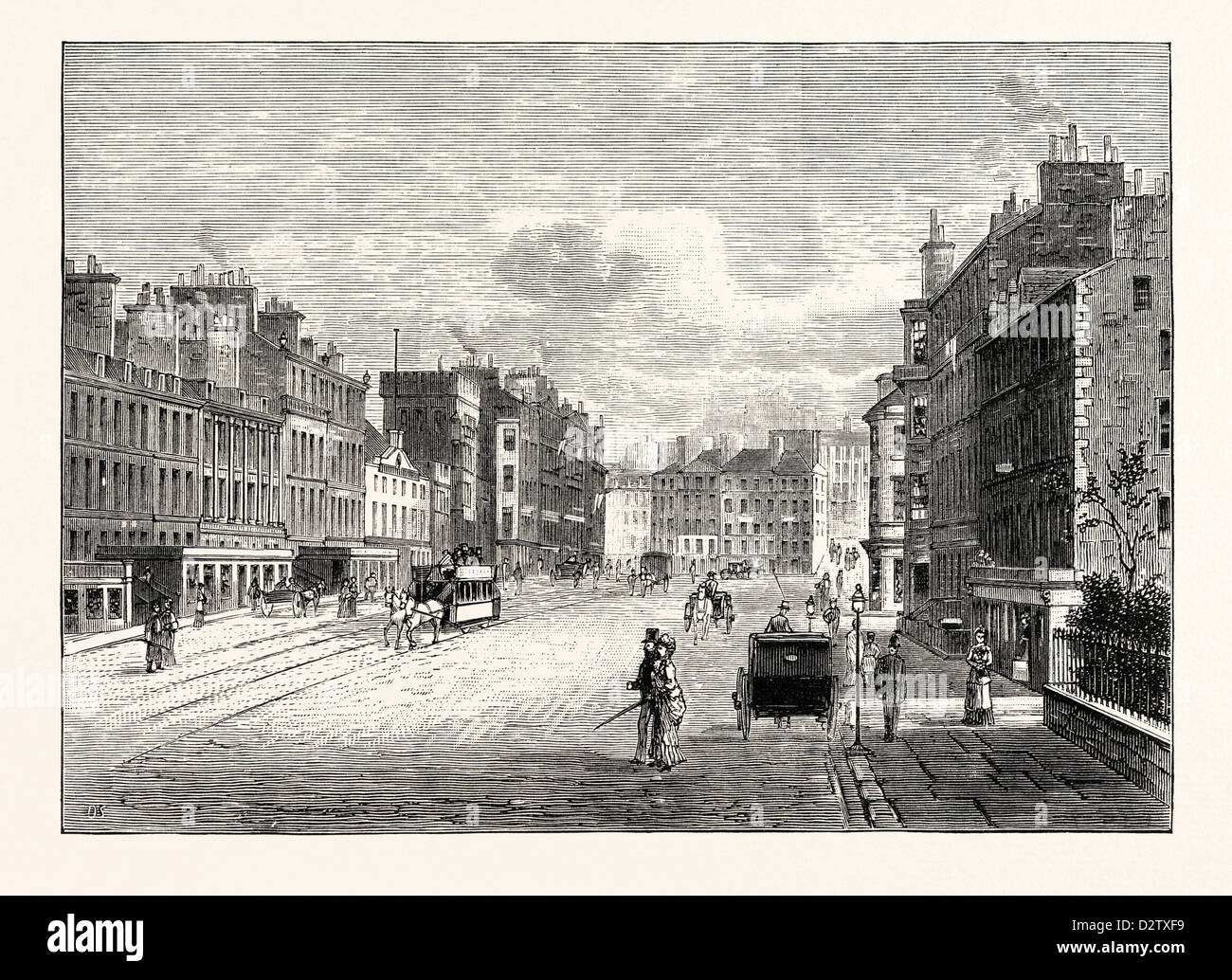 EDINBURGH: LEITH WALK FROM GAYFIELD SQUARE LOOKING SOUTH Stock Photo ...