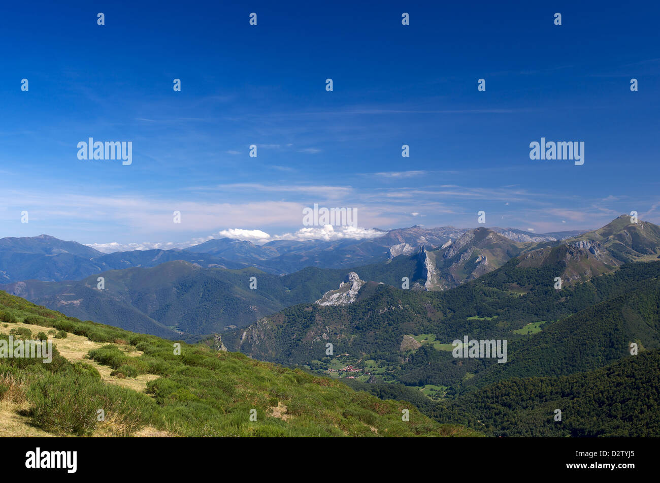 Beautiful landscape of Cantabrian Mountains, Asturias. Spain Stock ...