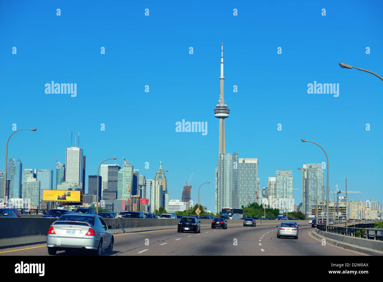 Toronto highway with cityscape Stock Photo - Alamy
