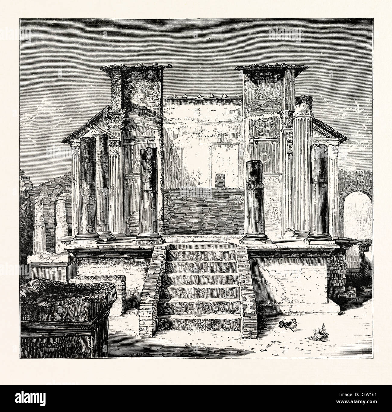 THE TEMPLE OF ISIS POMPEII Stock Photo - Alamy