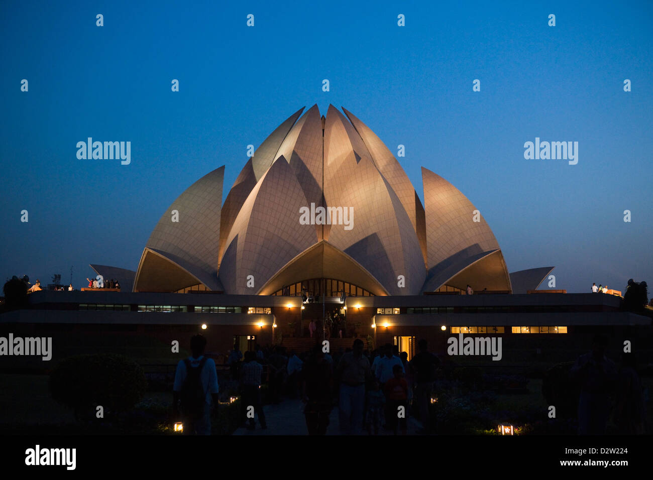 Night lotus temple illuminated new hi-res stock photography and images ...