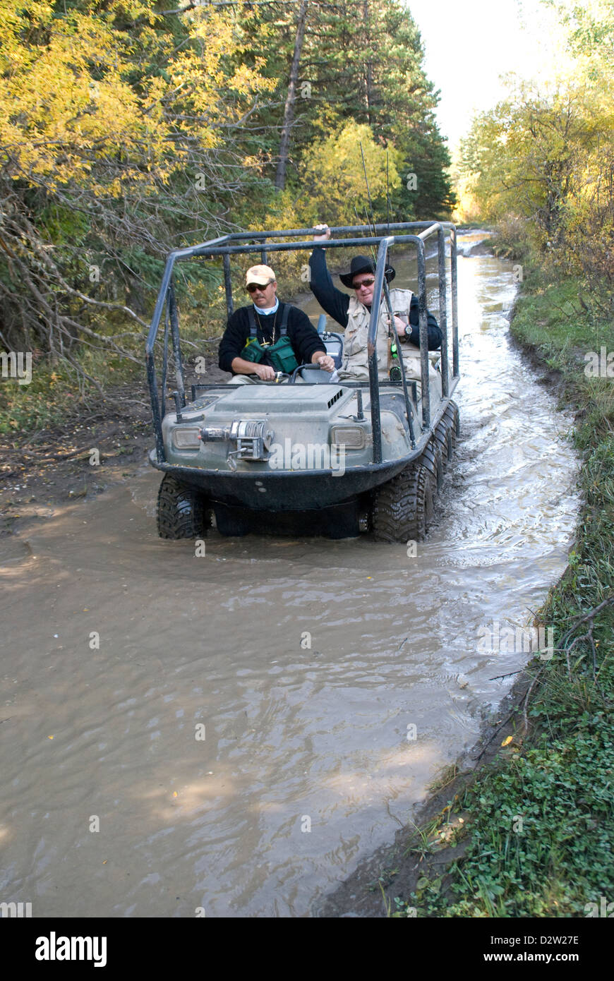 Argo all terrain vehicle used by a fishing guide and client in the ...