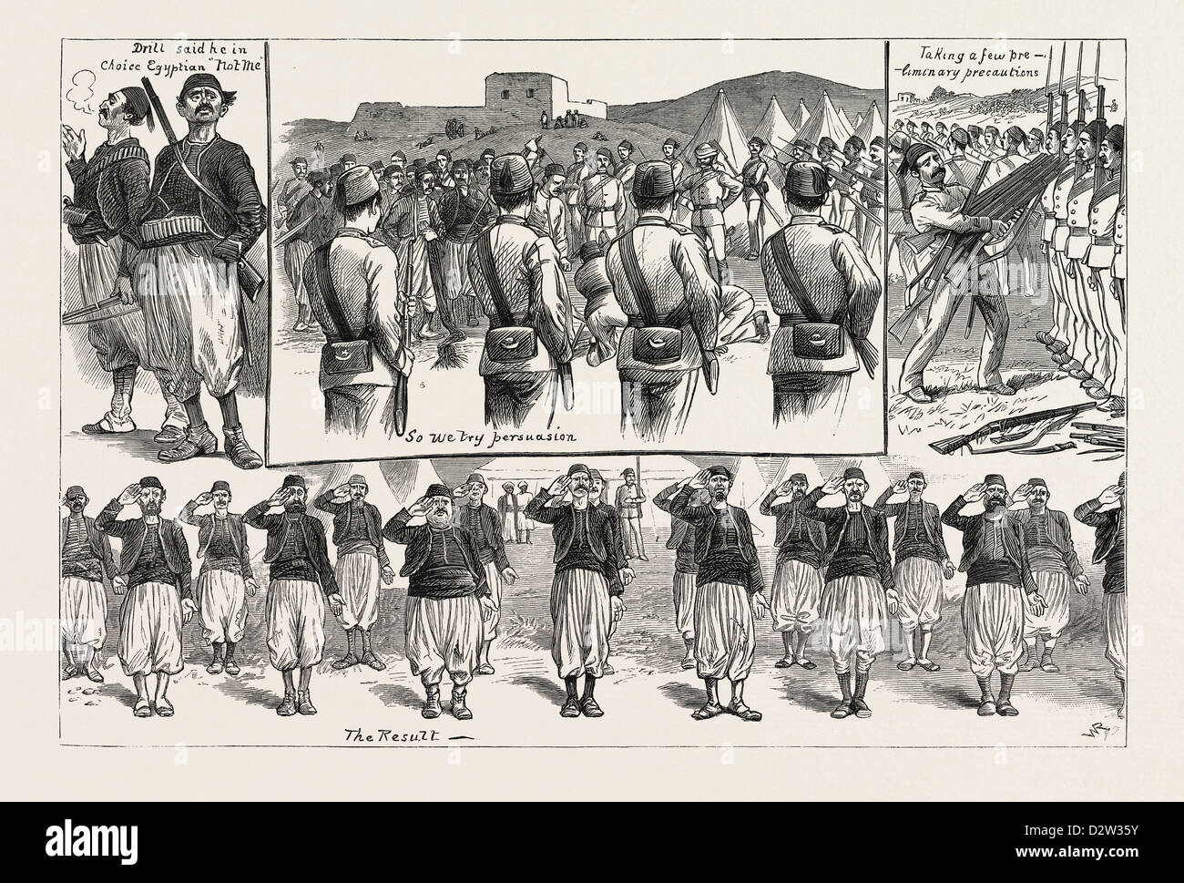 THE TROUBLES OF BRITISH OFFICERS IN EGYPT Stock Photo - Alamy