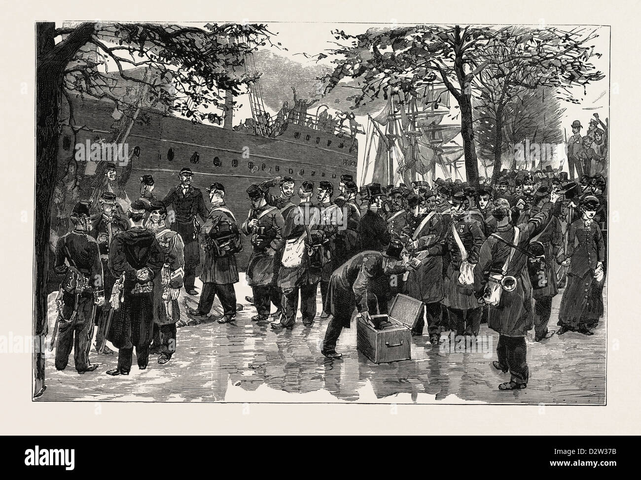 DUTCH TROOPS EMBARKING AT ROTTERDAM FOR SUMATRA Stock Photo - Alamy