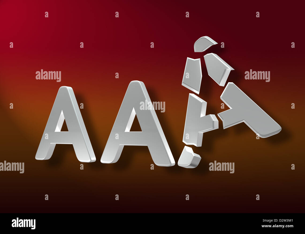 The AAA notation agencies symbol, with a broken A, meaning the ...