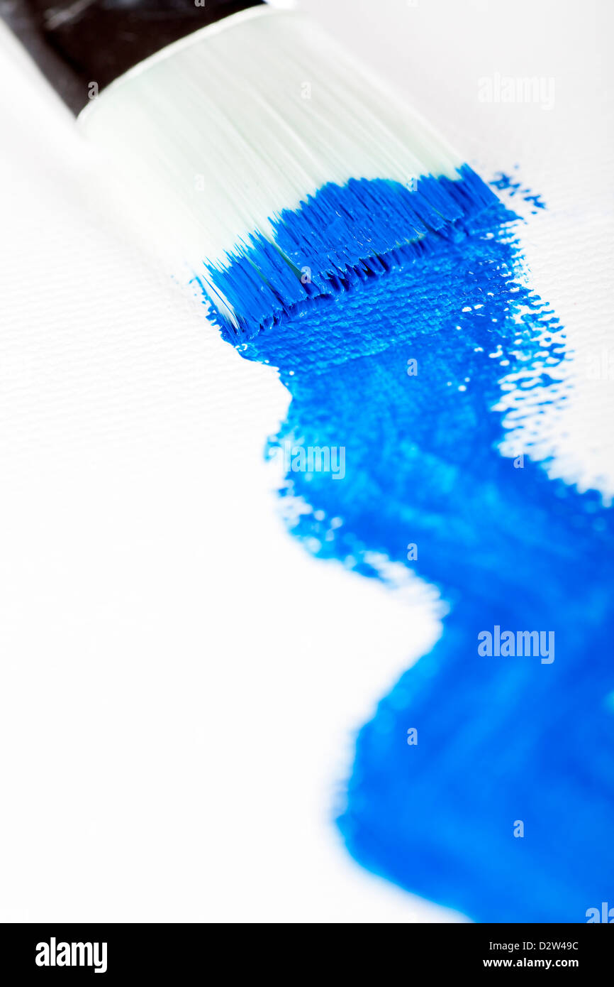 Blue paint brush hi-res stock photography and images - Alamy