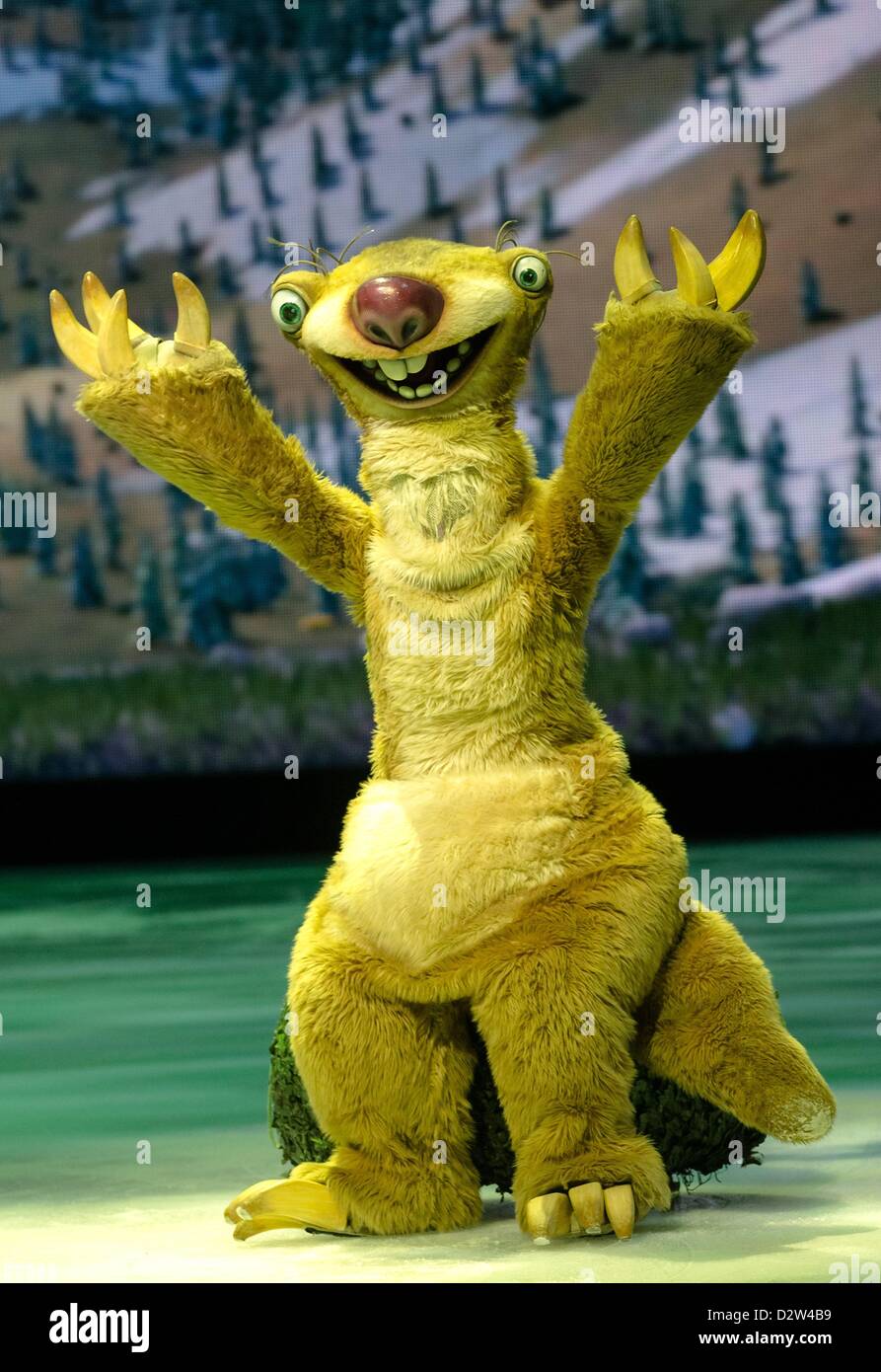 The characters of the new stage show 'Ice Age Live! A mammoth adventure ...