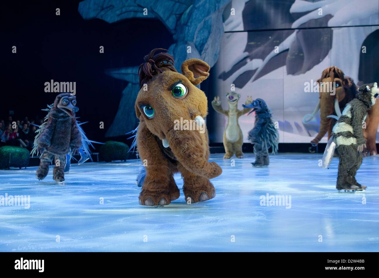 The characters of the new stage show 'Ice Age Live! A mammoth adventure ...