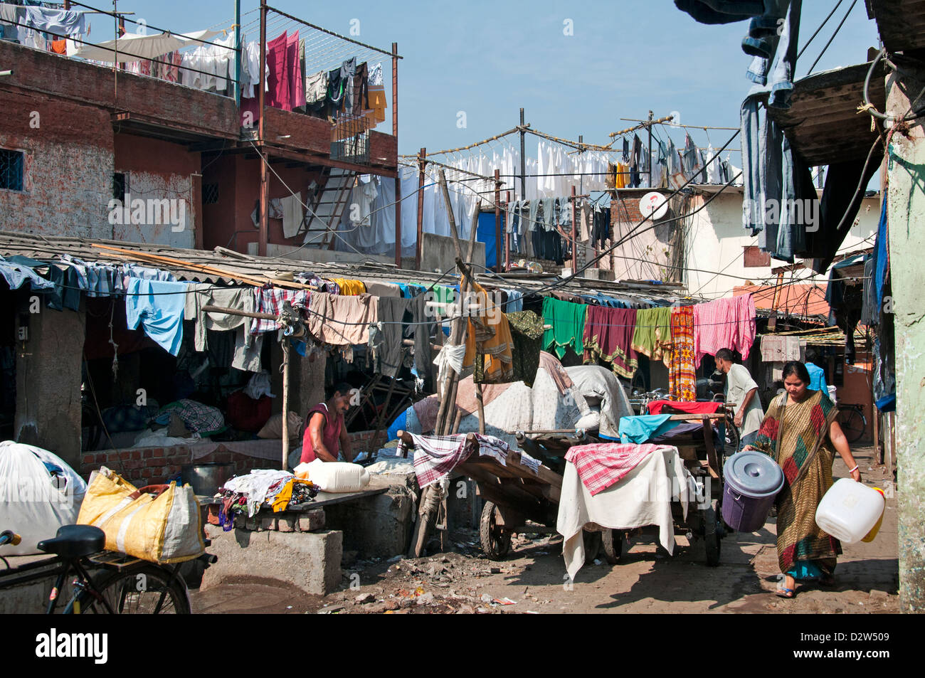 Laundry in Slum near Colaba and World Trade Center Mumbai ( Bombay ...
