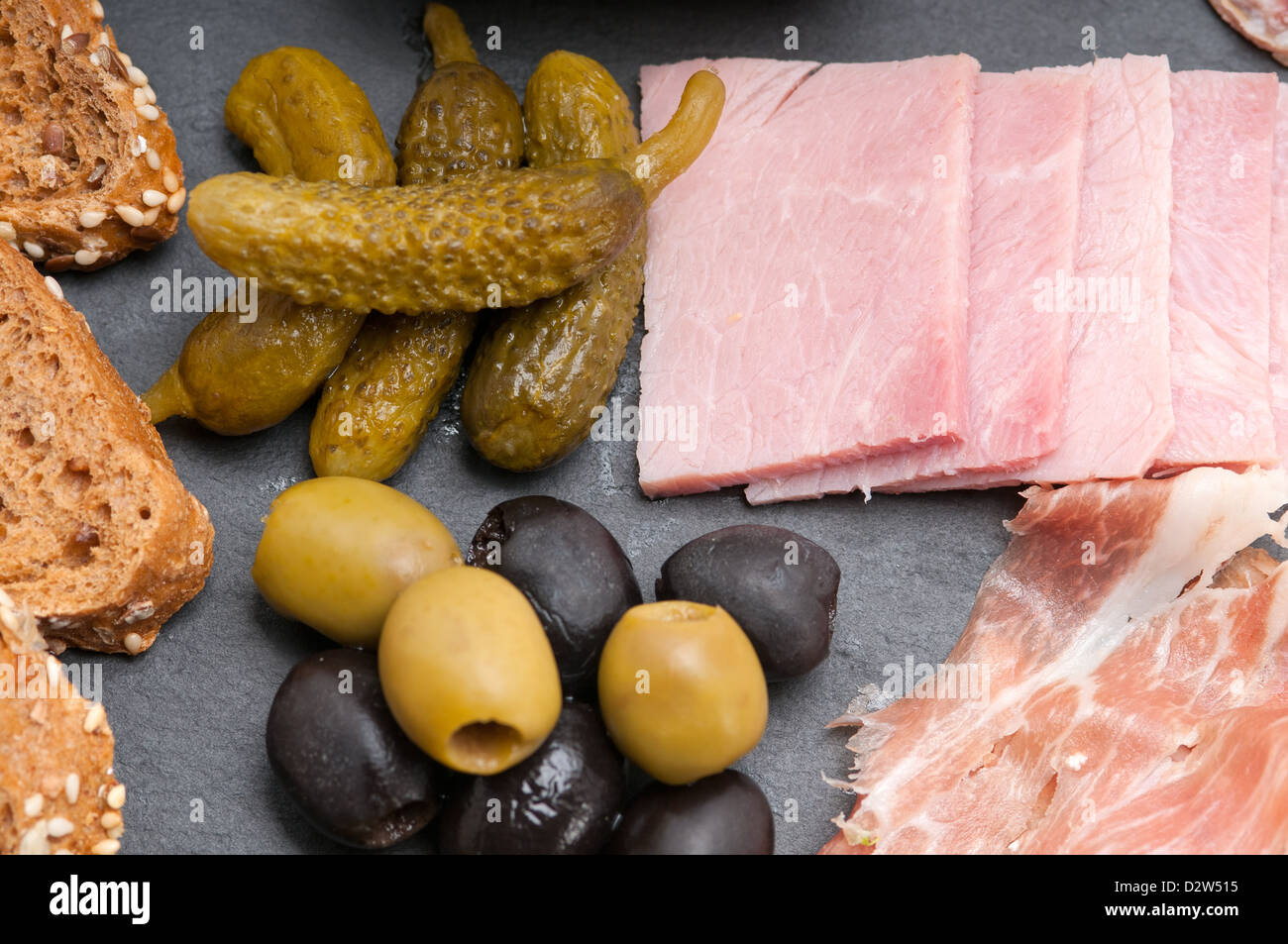 assorted fresh cold cut platter Italian appetizer Stock Photo - Alamy