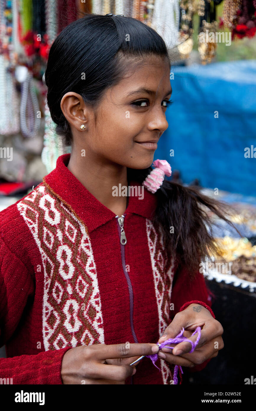 India, Rishikesh. Young Indian Girl Stock Photo - Alamy