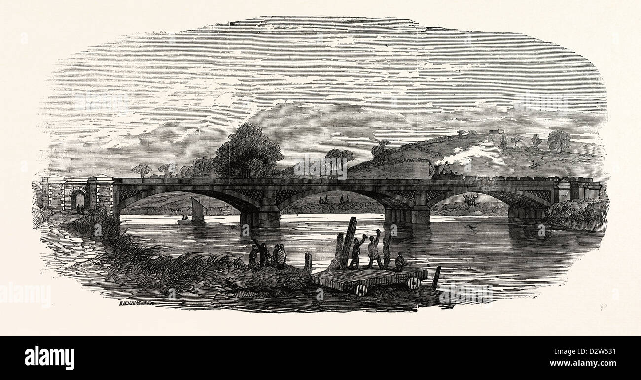 OPENING OF THE NORTH DEVON RAILWAY: THE IRON RAILWAY BRIDGE OVER THE ...