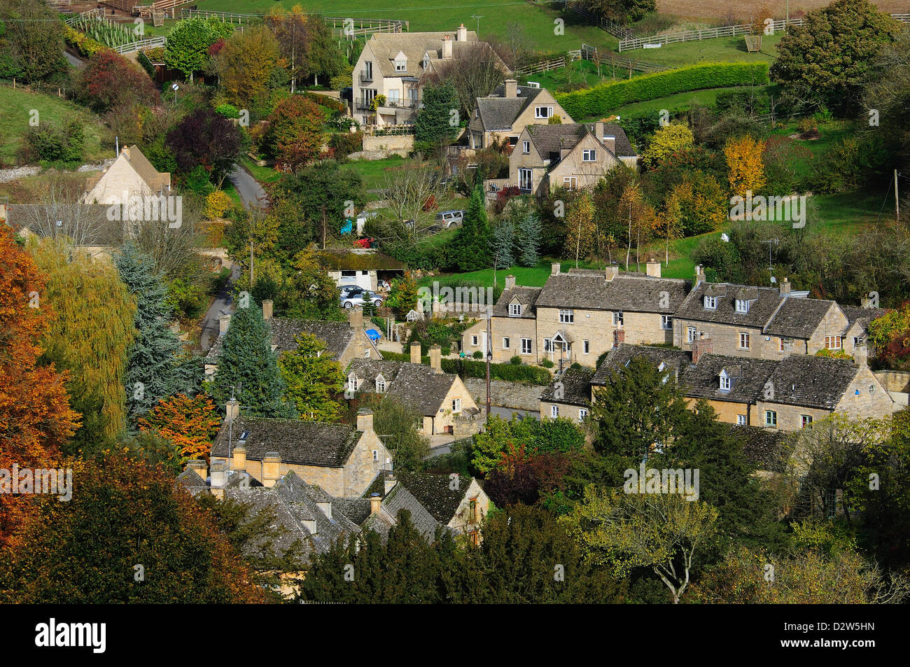 A view of Naunton village in the Cotswolds Stock Photo - Alamy