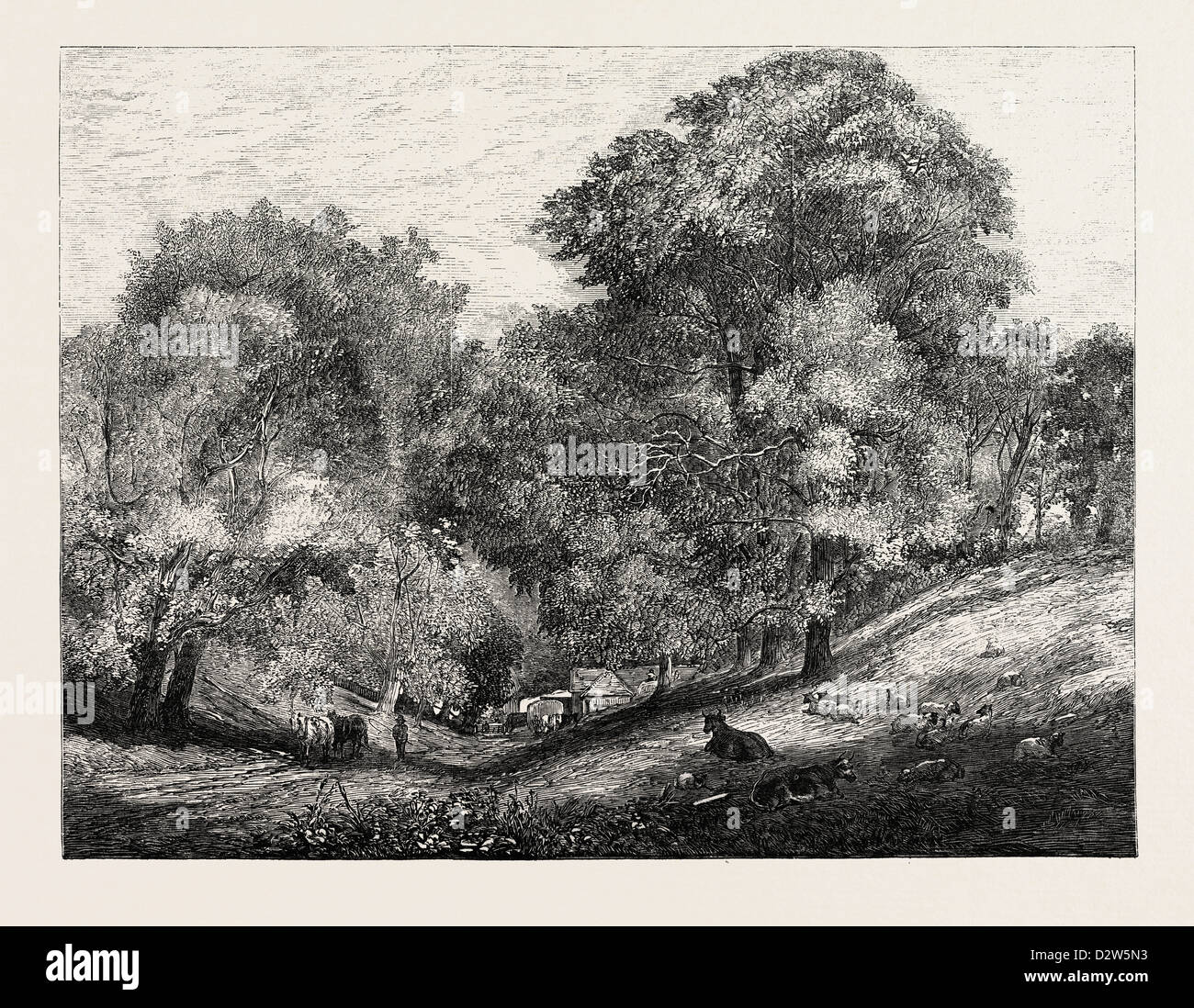 AN OLD ENGLISH HOMESTEAD PAINTED BY R. REDGRAVE R.A Stock Photo - Alamy