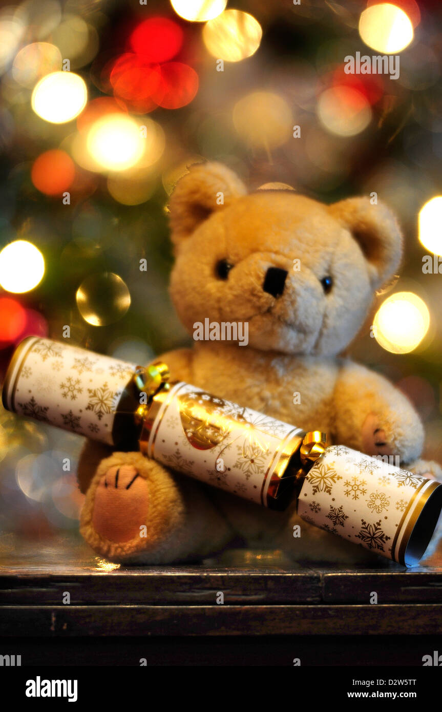 A teddy with a cracker Stock Photo - Alamy